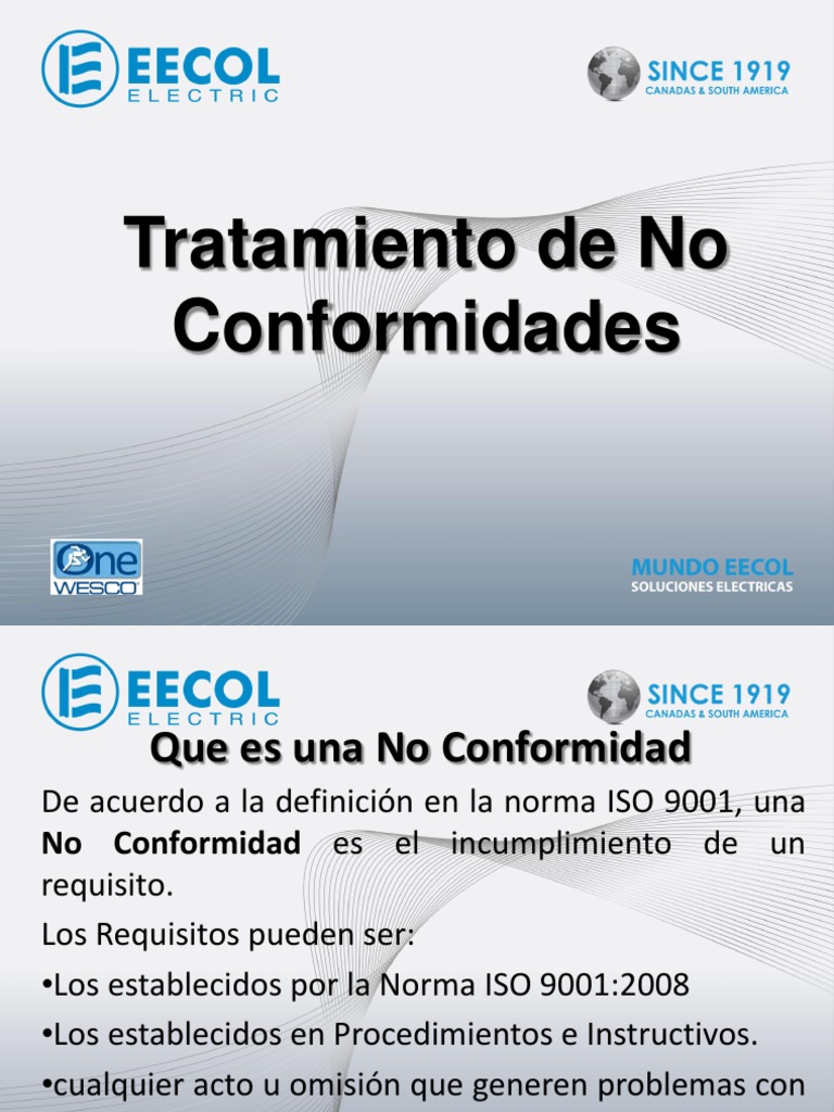 Manejo de No Conformidades ISO 9001 | PDF | Sistema de manejo de ...