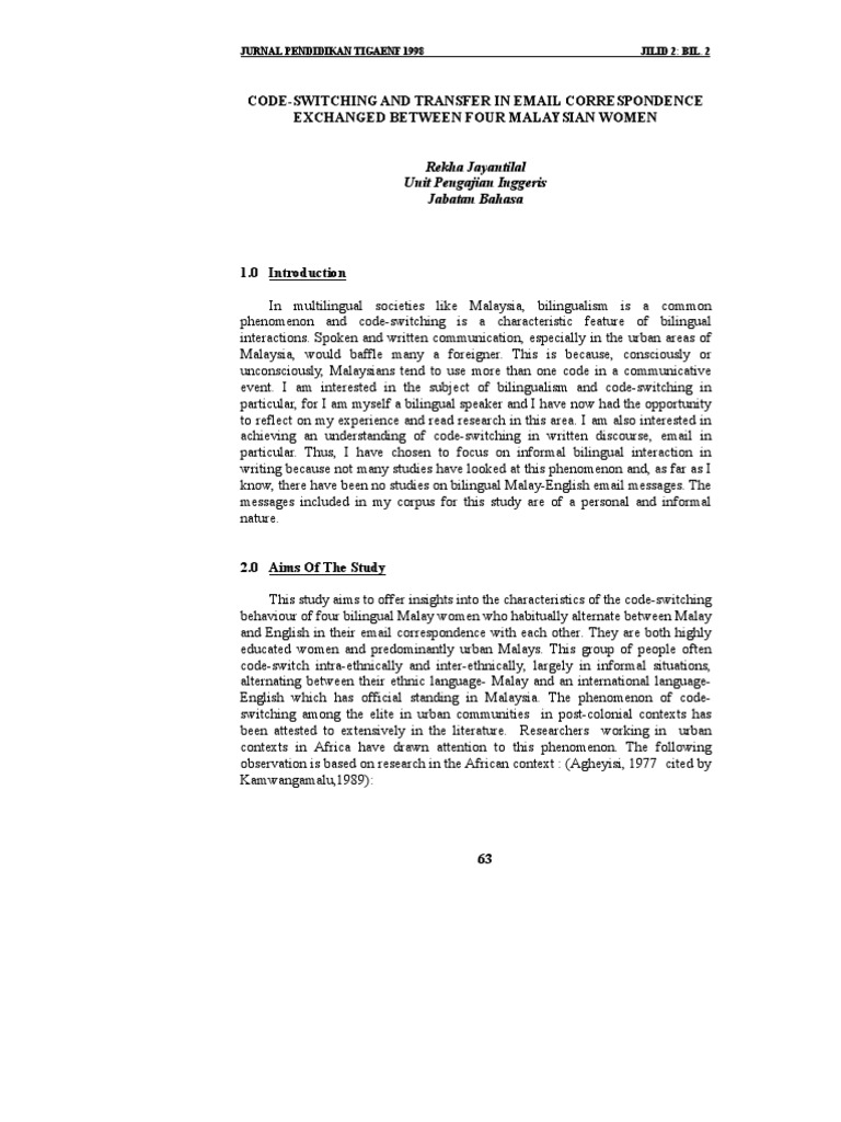 Code-Switching in ESL | PDF | Multilingualism | Semantics