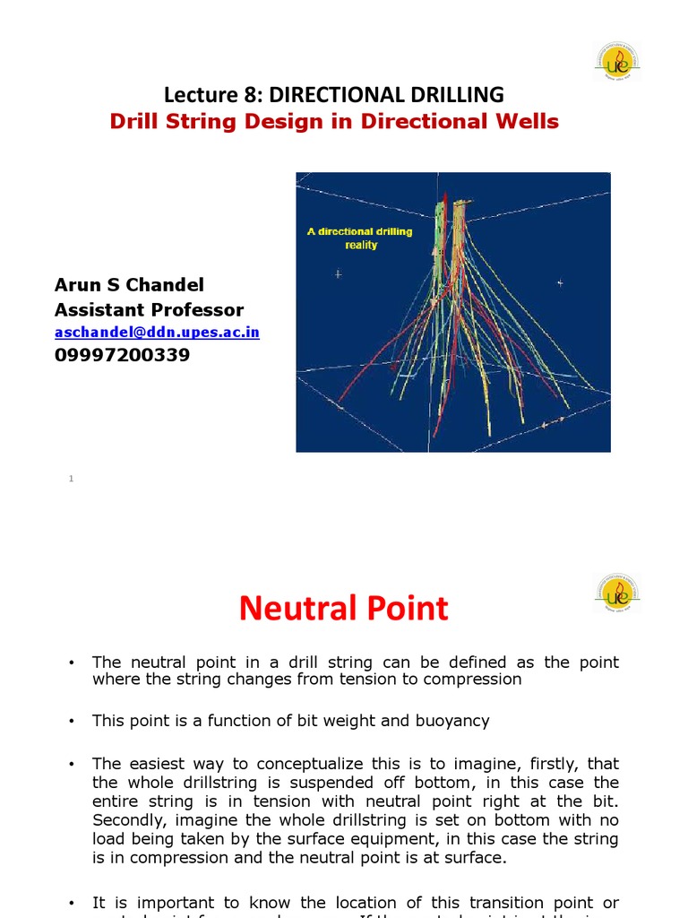 L8-Drill String Design in Directional Wells | PDF | Mechanical Engineering | Civil Engineering