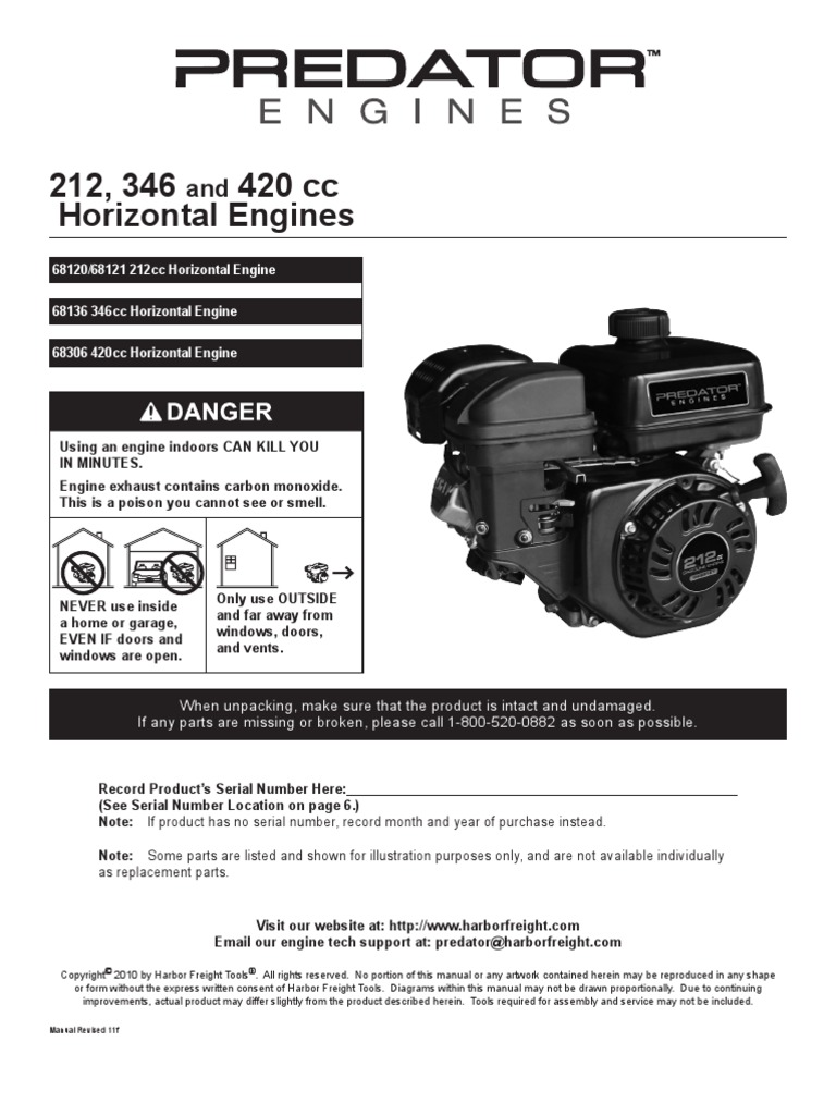 Mud Motor Predator Manual | PDF | Gasoline | Carburetor