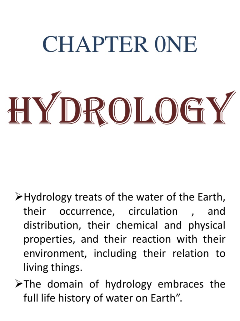 Hydrology Report | PDF | Hydrology | Groundwater
