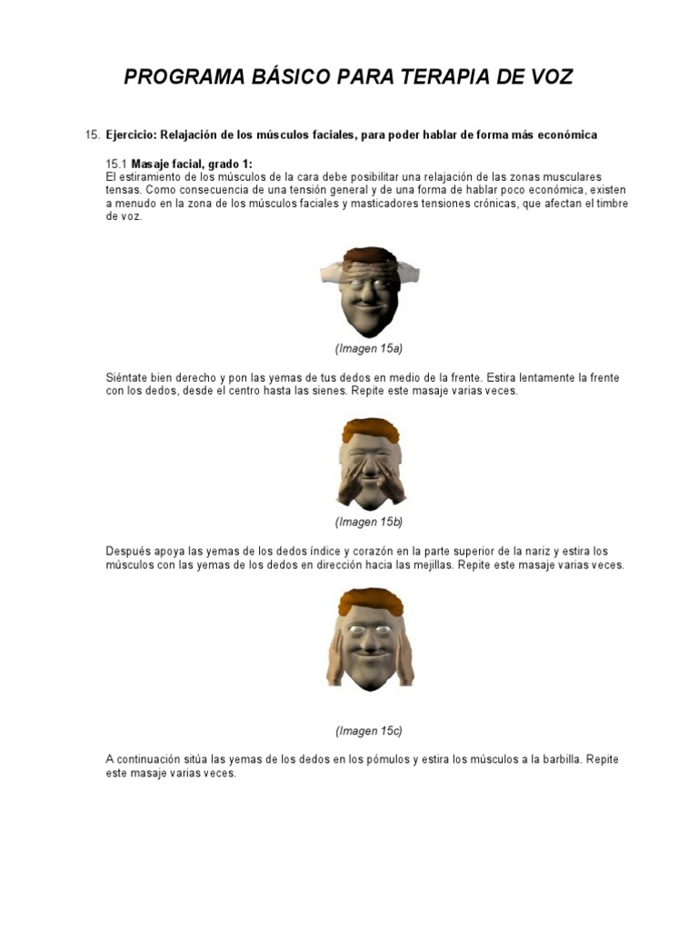 Programa Básico para Terapia de Voz | PDF | Músculo | Sonido