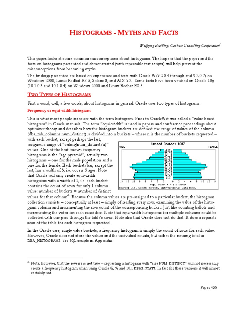 Histograms - Myths and Facts | PDF | Database Index | Oracle Database
