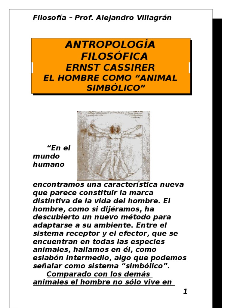 El hombre como animal simbólico - Cassirer | Los símbolos | Realidad