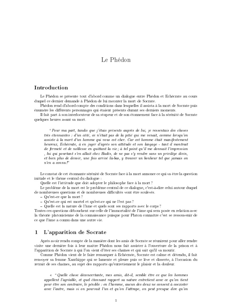 Phedon PDF | Download Free PDF | Platon | Socrate