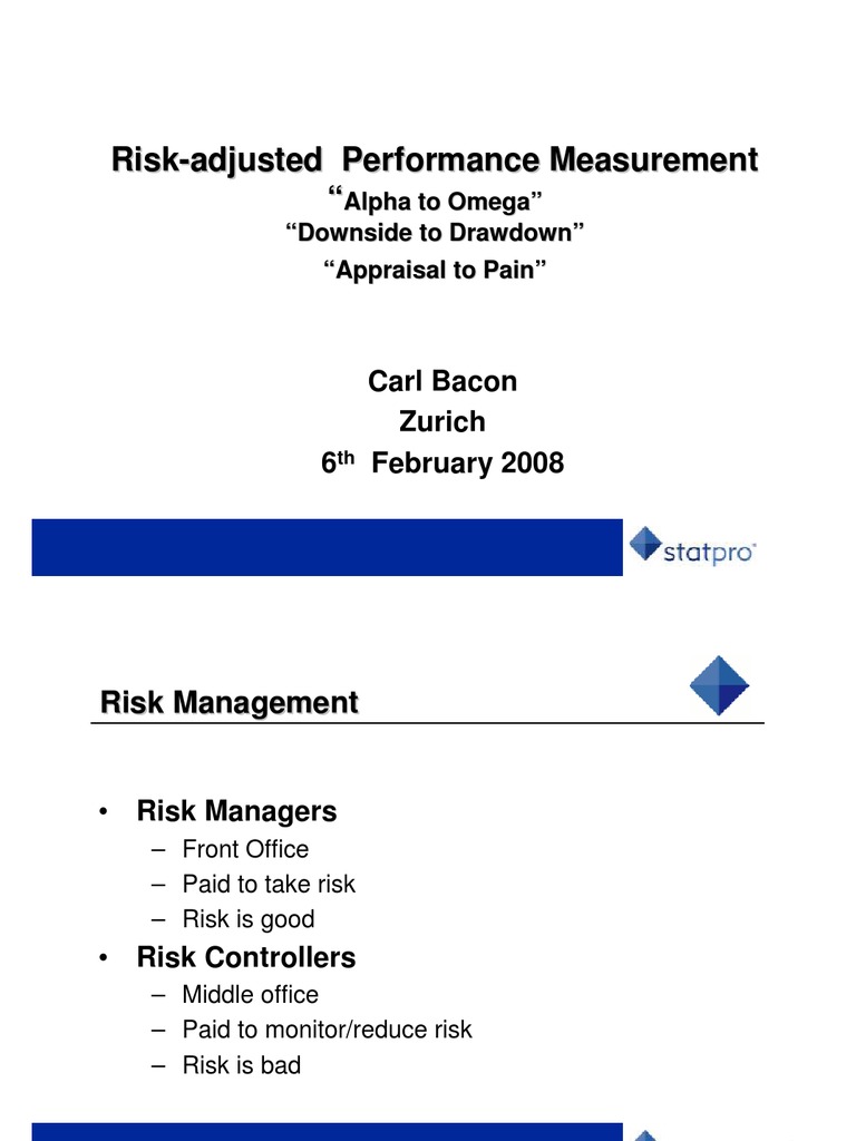 PWC Pres 080206 Bacon e | PDF | Bond Duration | Beta (Finance)