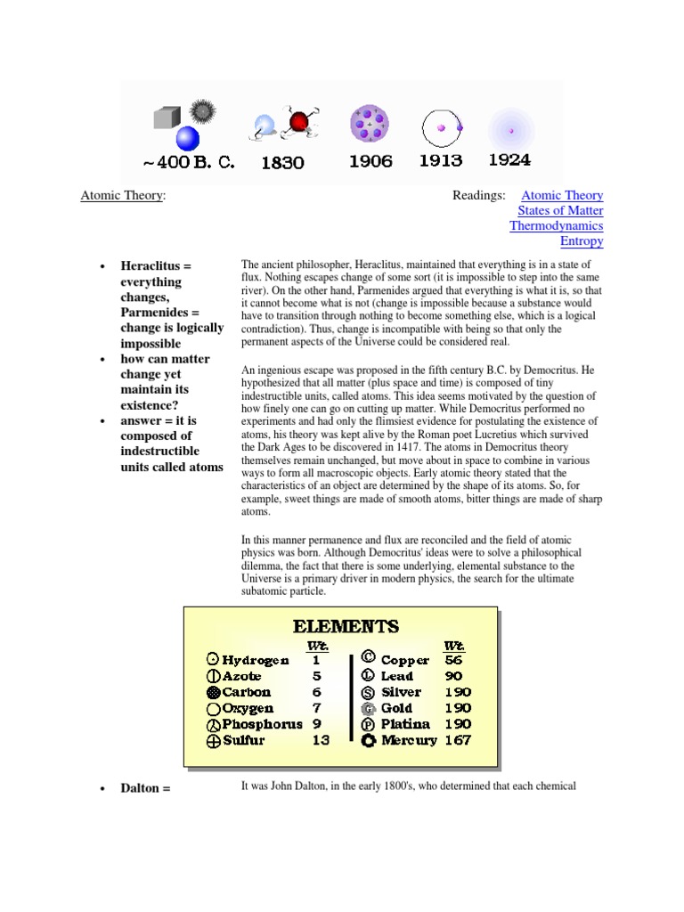 Atomic Theory | Download Free PDF | Gases | Mole (Unit)