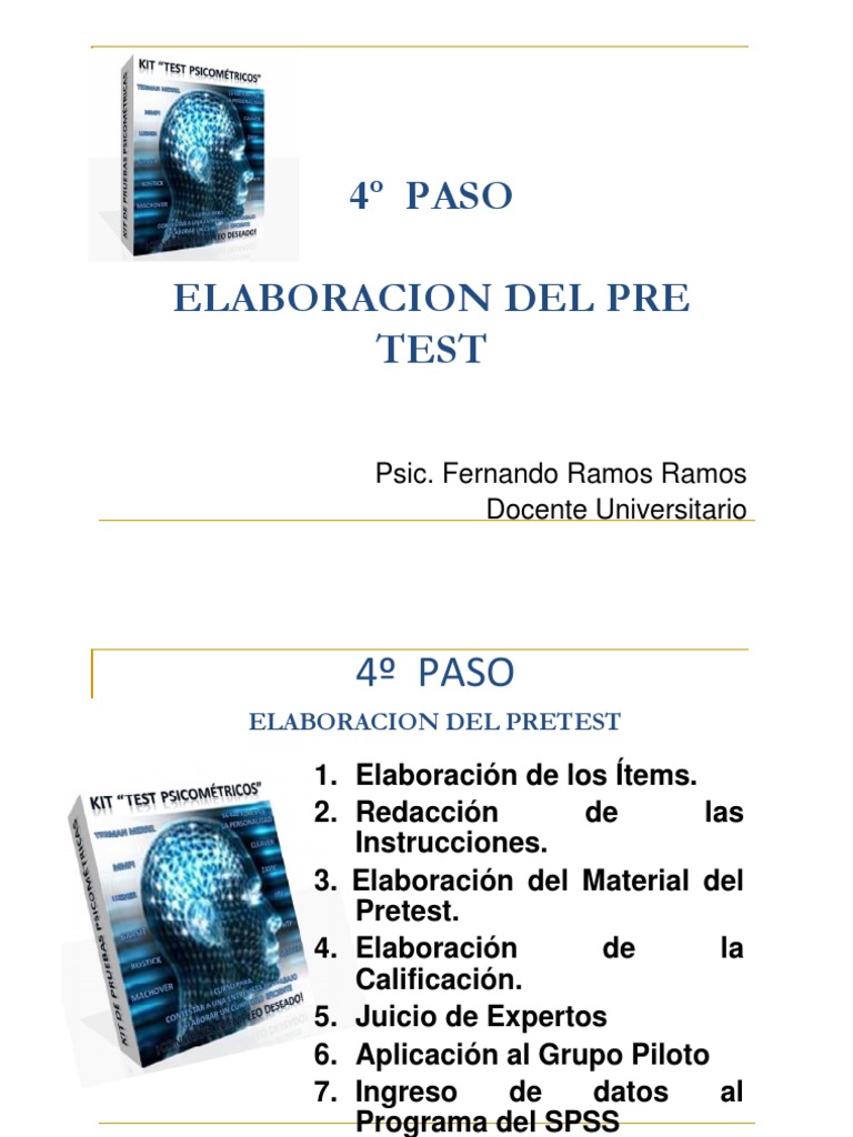 5 Elaboracion Del Pre Test | PDF | Spss | Función (Matemáticas)