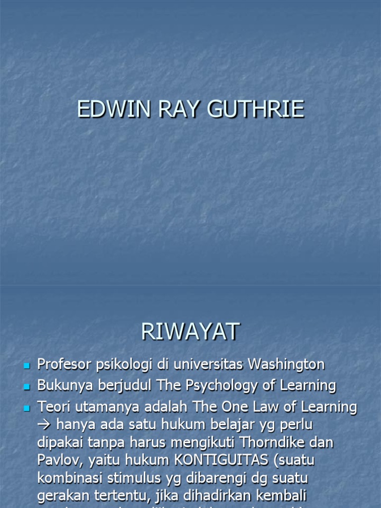 Edwin Ray Guthrie