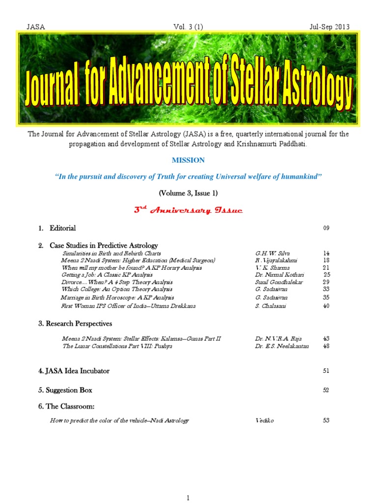 JASA Jul-Sep 2013 Issue | PDF | Planets In Astrology | Planets