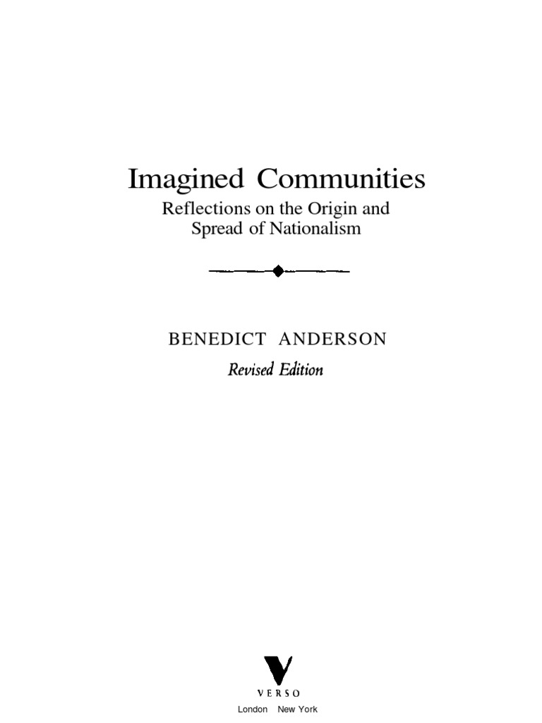 Benedict Anderson - Imagined Communities | PDF
