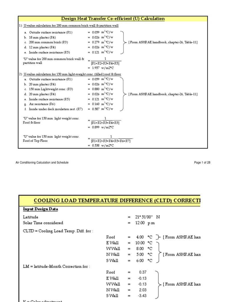 Air Conditioning Calculation - R0 | Relative Humidity | Air Conditioning