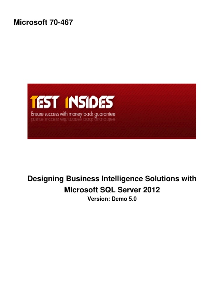 SQL Server BI Solutions Exam Guide | PDF | Digital Technology ...