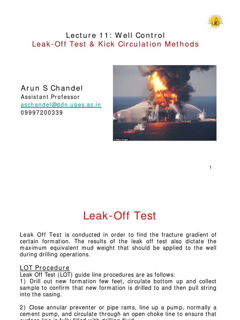 Well Control Leak-Off Test & Kick Circulation Methods | PDF | Casing ...