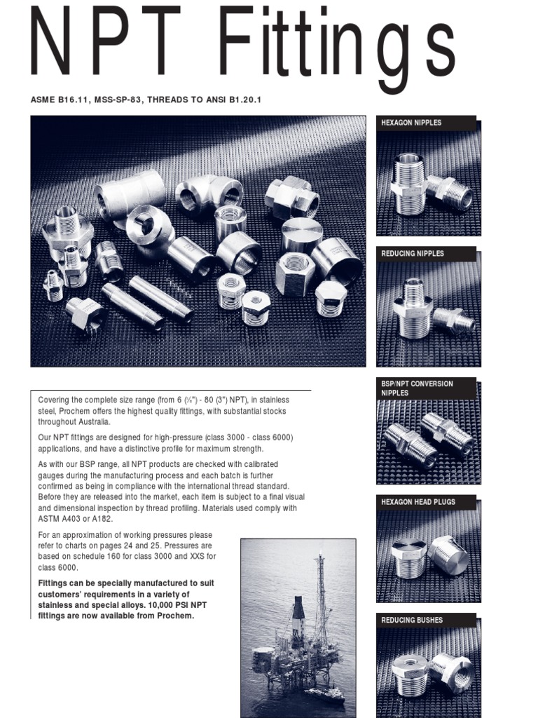 High-Pressure NPT Fittings Overview | PDF