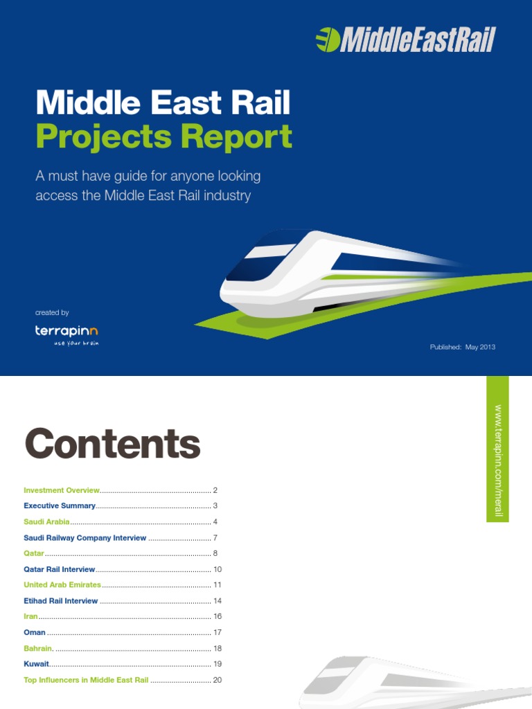 Middle East Rail Projects Overview 2025 | PDF | Gulf Cooperation ...