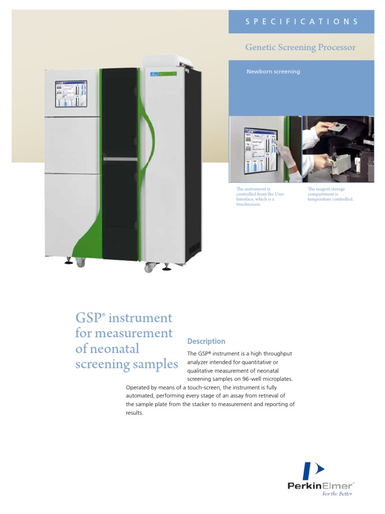 Perkin Elmer 44-135800SPC June 11 GSP Instrument Specifications | PDF ...
