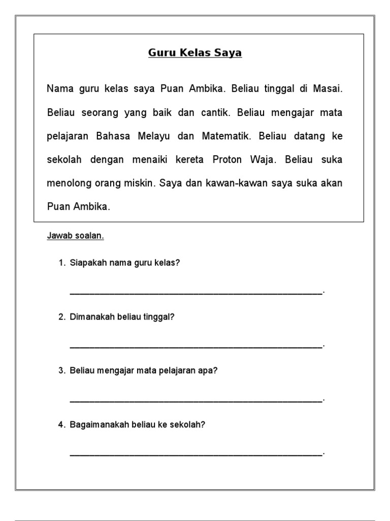 Guru Kelas Saya | PDF
