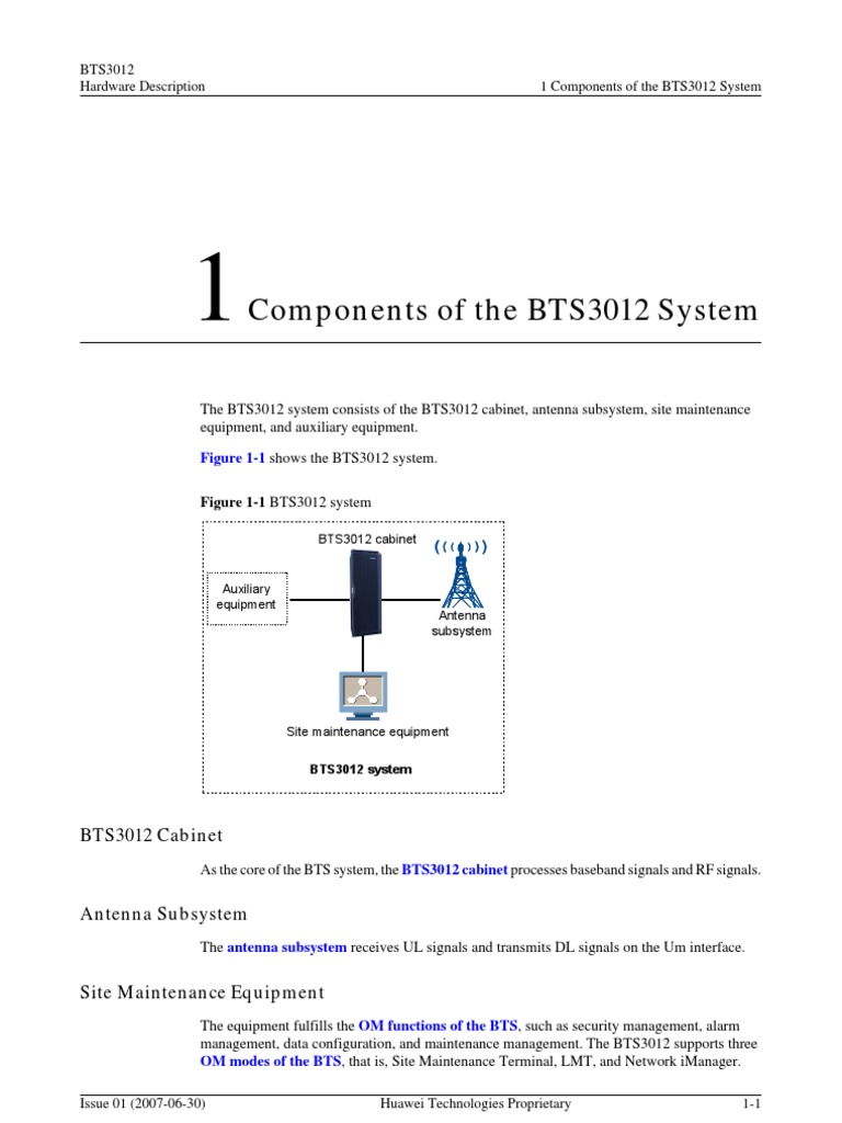 BTS3012 System Components Overview | PDF | Computers