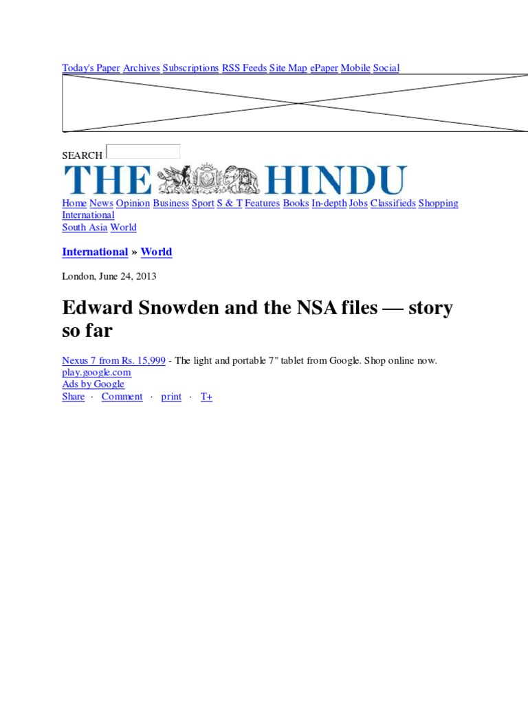 Nsa Files | PDF | Edward Snowden | National Security Agency