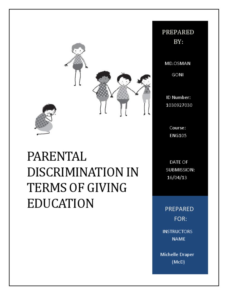 Parental Discrimination in Terms of Giving Education | PDF ...