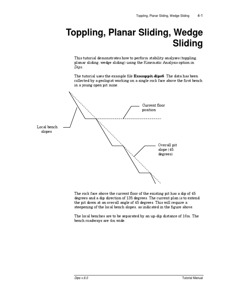 Tutorial 04 Toppling Planar and Wedge Sliding | PDF | Plane (Geometry ...