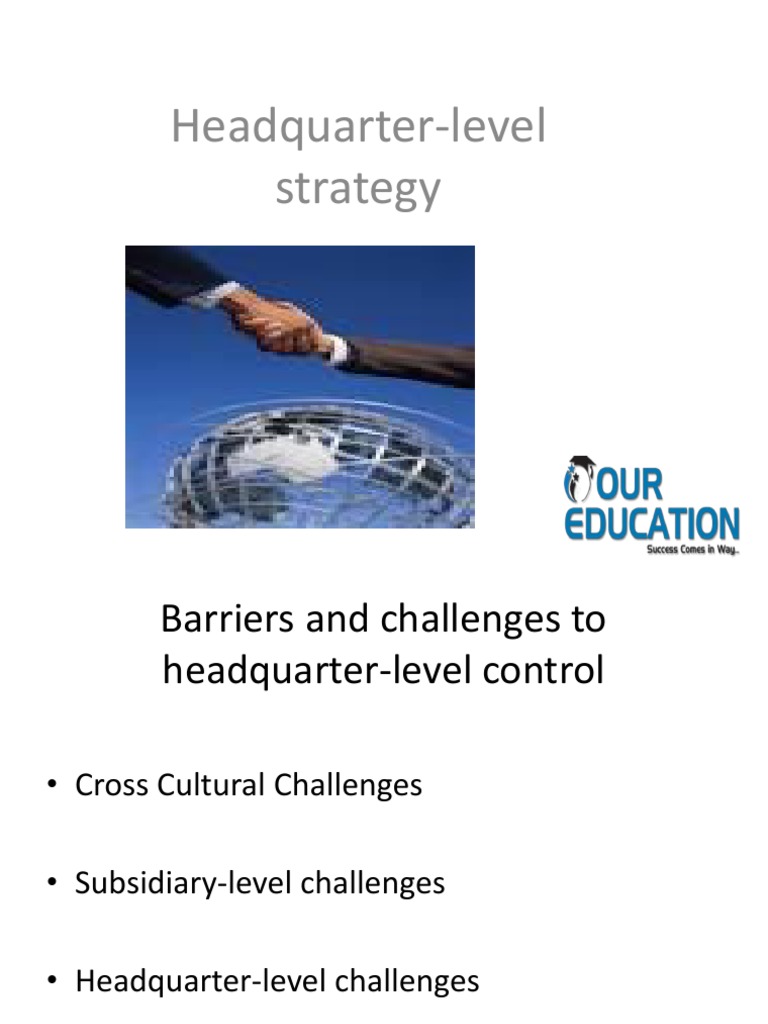 Head Quarter Level Strategy | PDF | Diversification (Finance ...