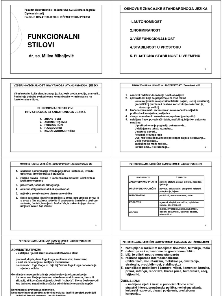 1 Funkcionalni Stilovi | PDF