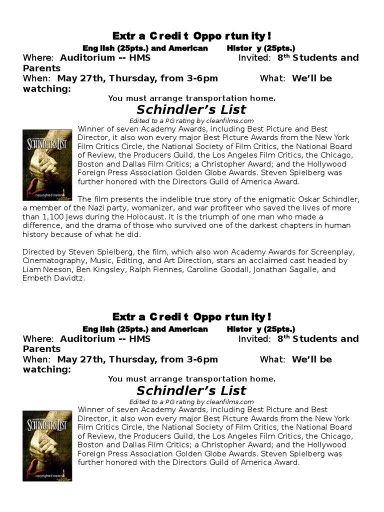 Extra Credit Opportunity | PDF | Leisure