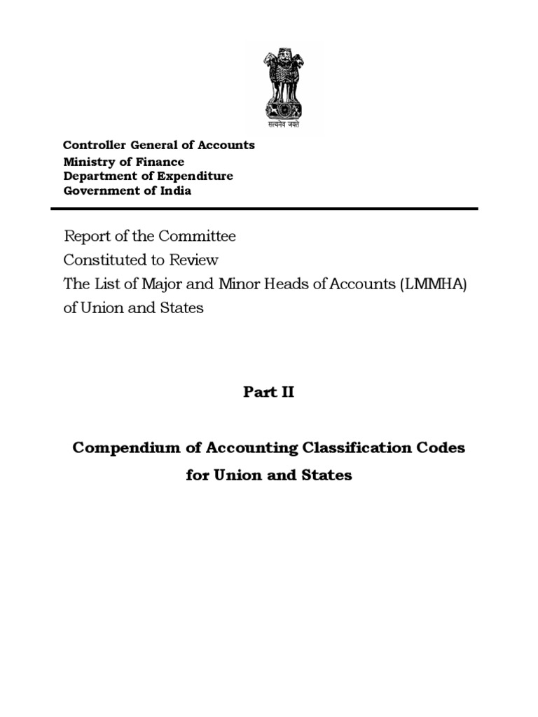 Compendium of Accounting Classification Codes | PDF | Government Of ...
