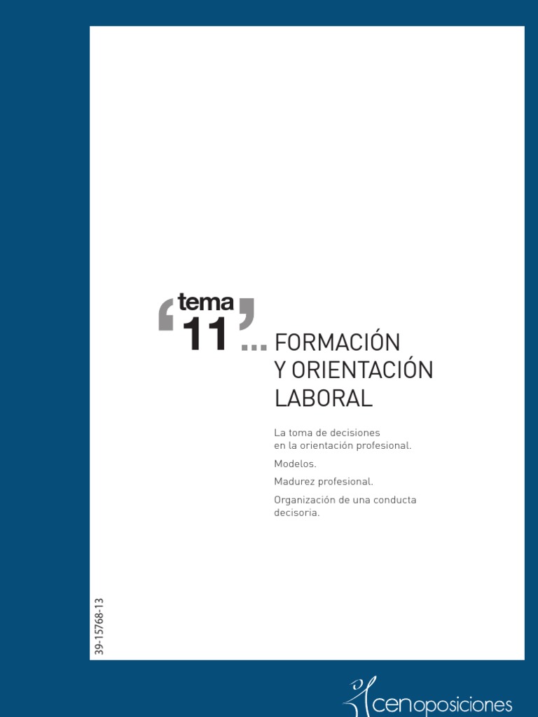 Formacion y Orientacion Laboral | PDF | Toma de decisiones | Planificación