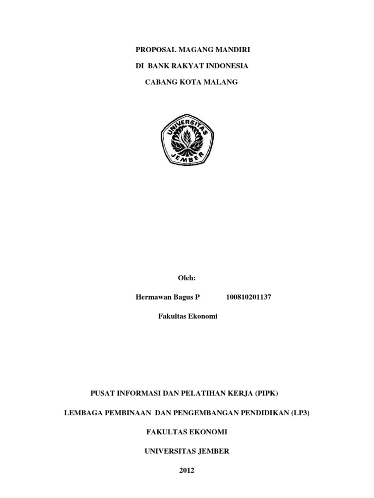 Proposal Magang | PDF