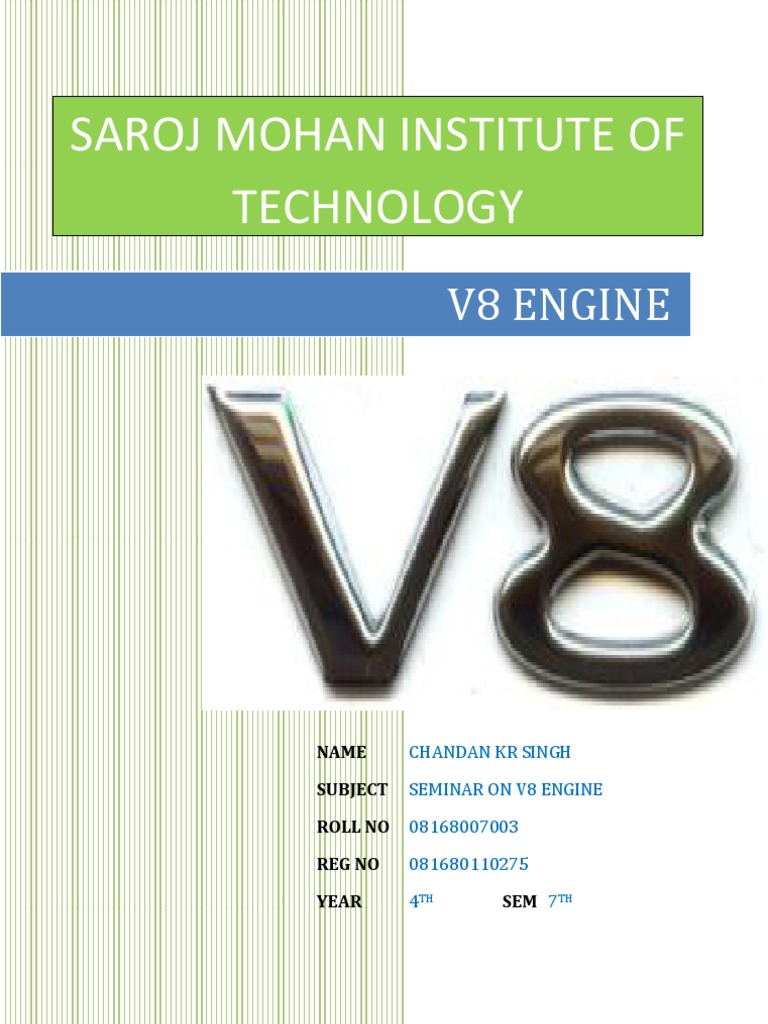 V8 Engine Seminar | PDF | V8 Engine | Inline Four Engine