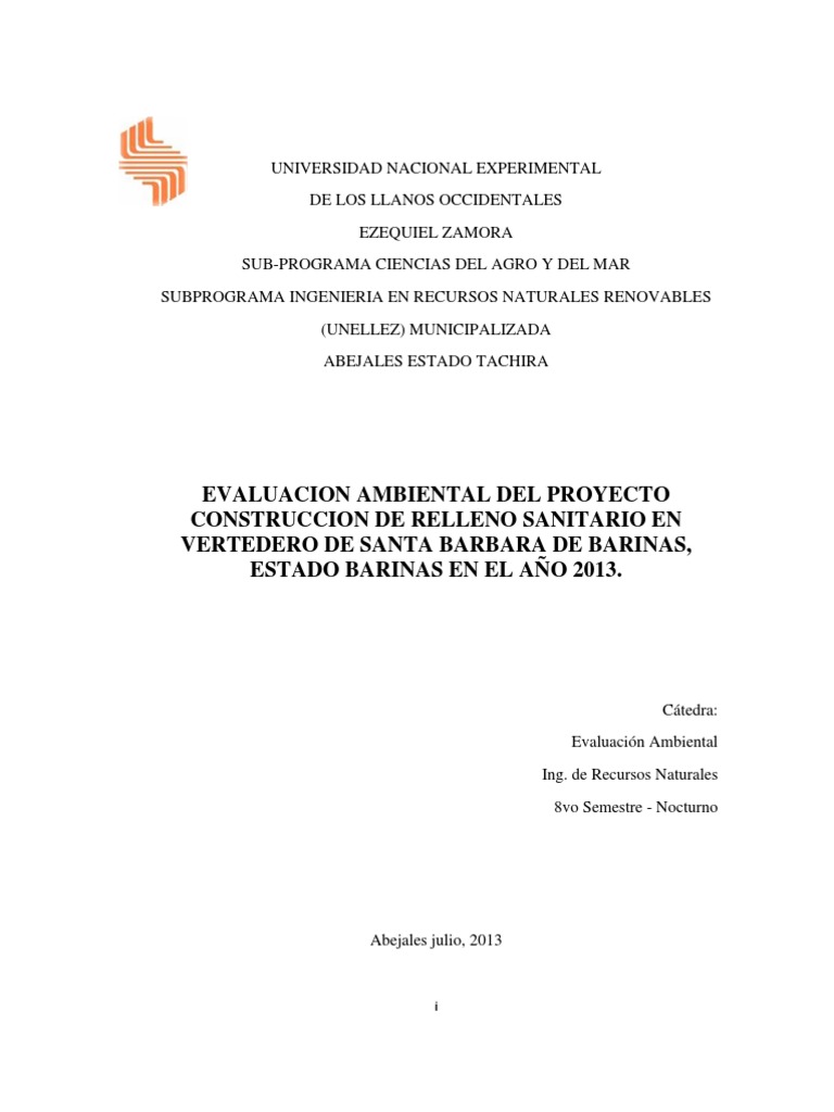 Vertedero Trabajo Final 1 de JULIO | PDF | Vertedero | Residuos
