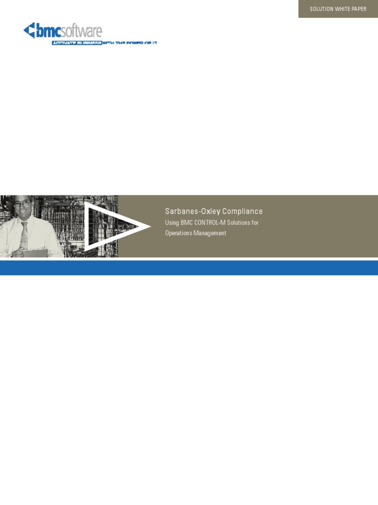 Sarbanes Oxley Compliance Using Control M | PDF | Business | Technology ...