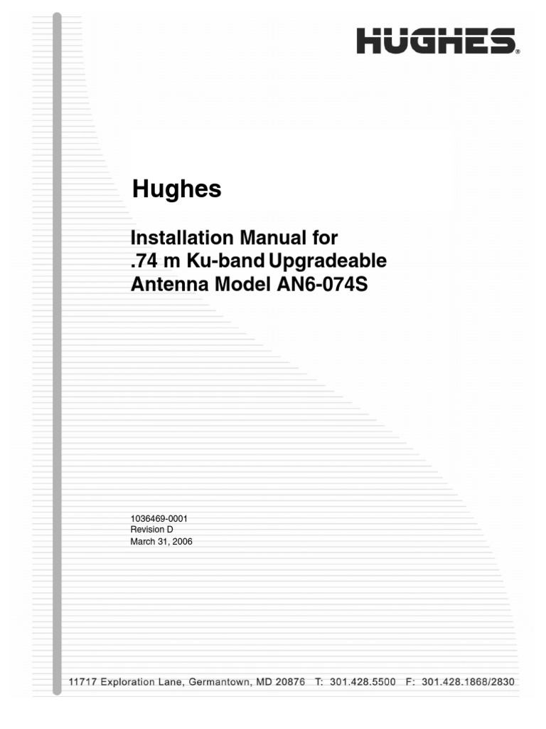 HughesNet Installation Manual - AN6-074S - HN74R - Raven | PDF ...