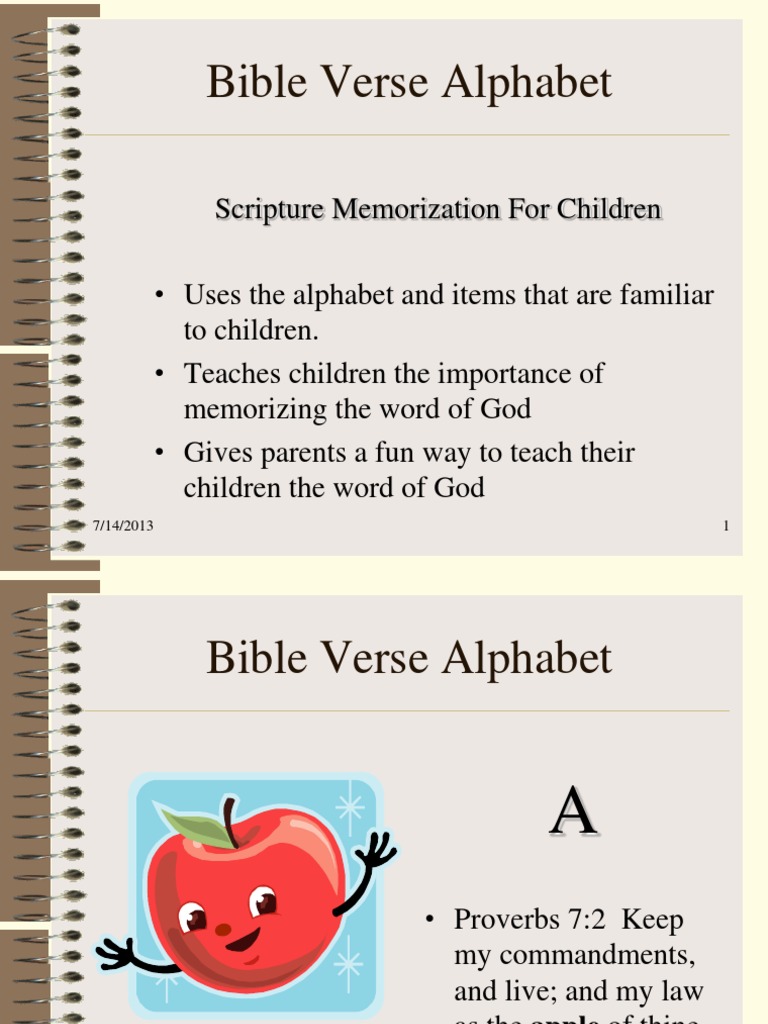 Bible Verse Alphabet | PDF | Religious Texts | Religious Belief And ...