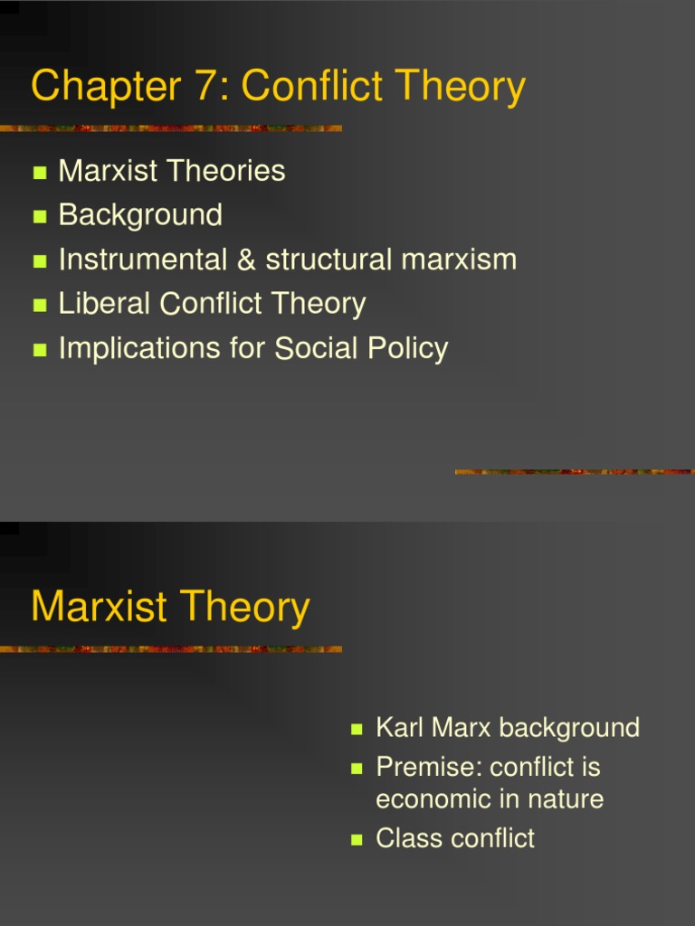 Conflict Theories Explained | PDF