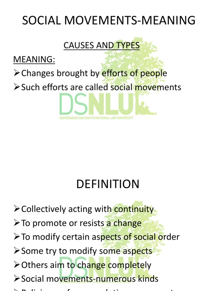 Social Movements Meaning | PDF | Social Movements | Society