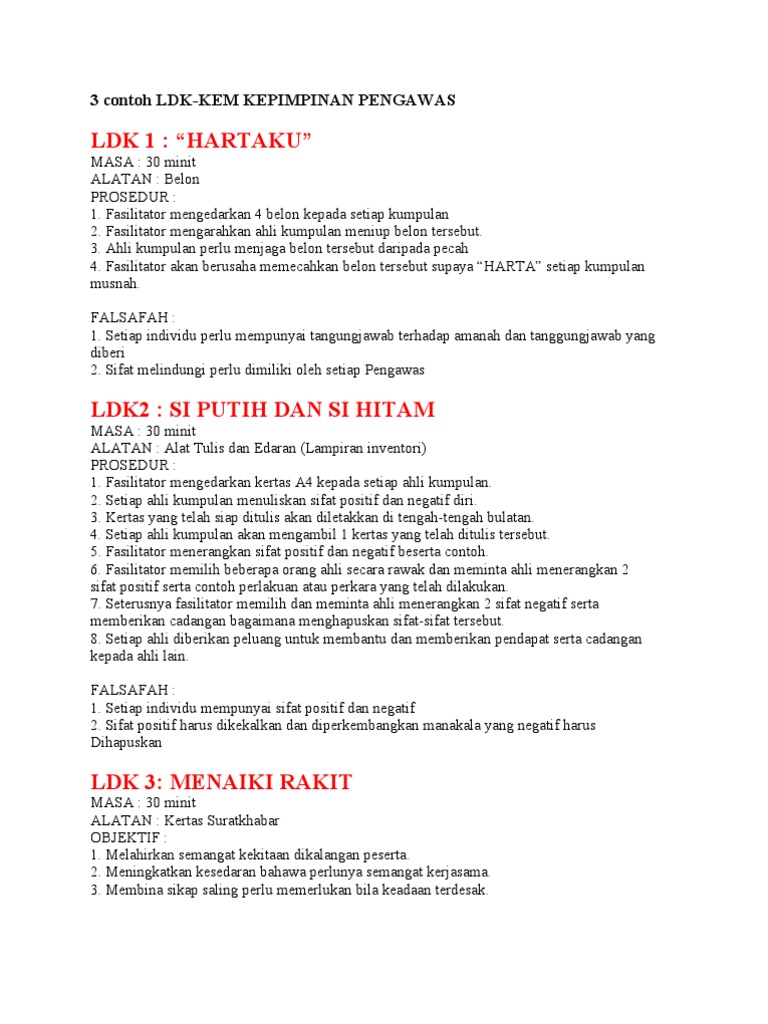 3 Contoh LDK | PDF