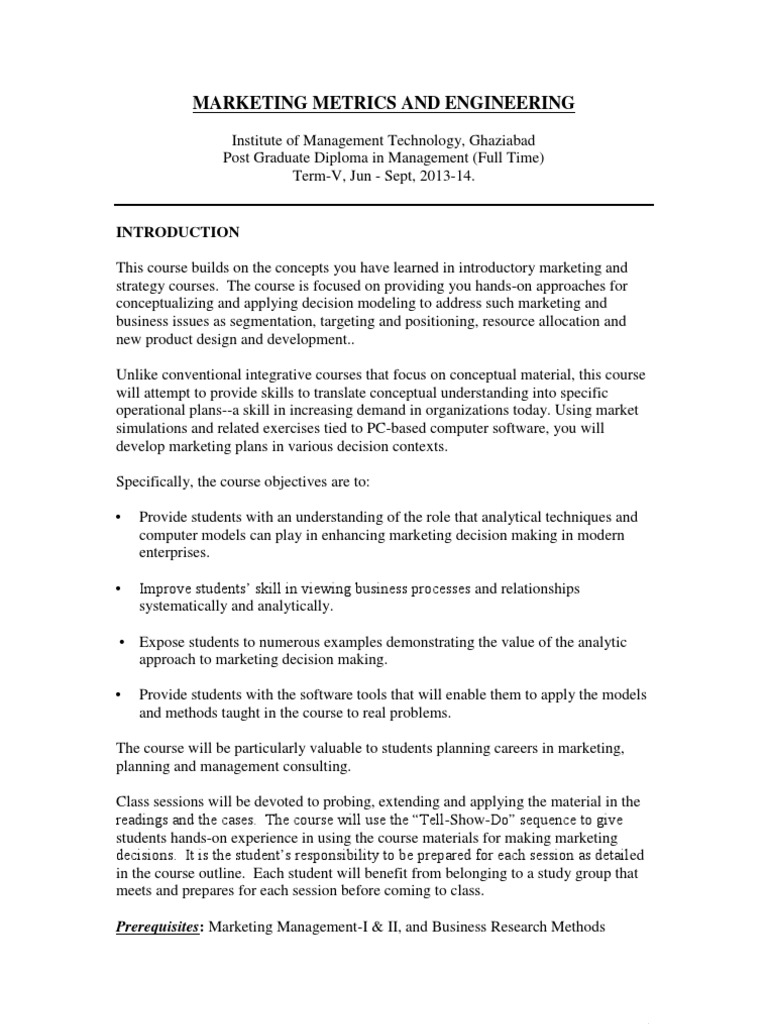 Marketing Engineering | PDF | Marketing | Engineering