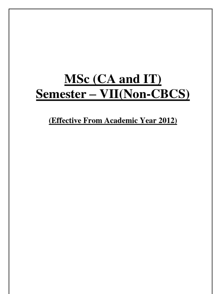 MSC CA&It Syllabus 7to10 Noncbcs | PDF | Cryptography | Communications ...