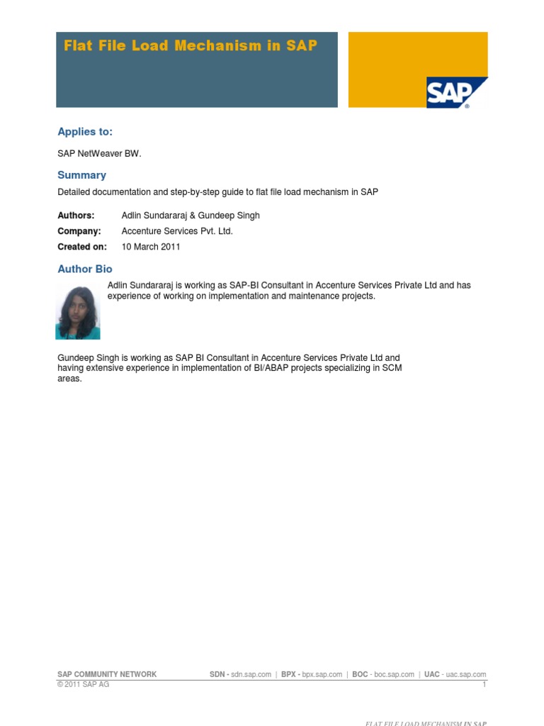 How To Do Flat File Loading in SAP BW | PDF | Directory (Computing ...
