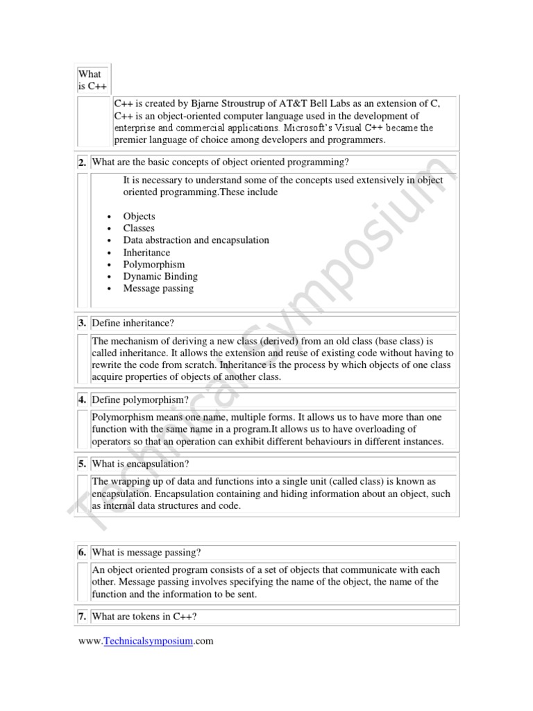 C Interview Nov Pdf C Constructor Object Oriented Programming