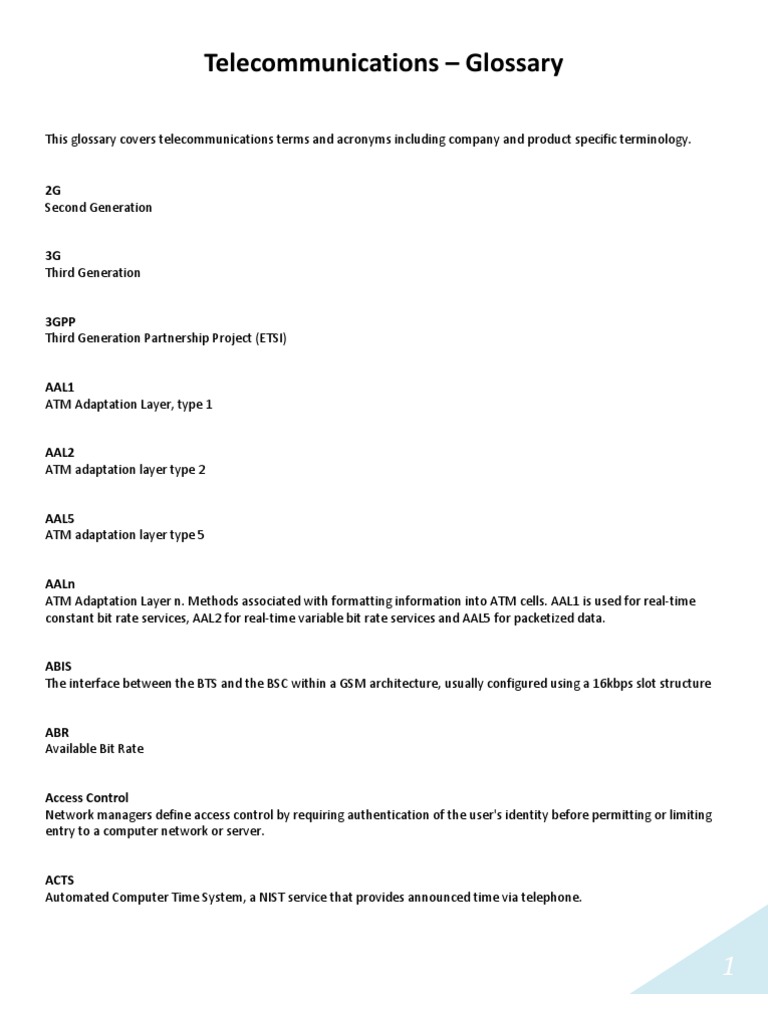 Telecommunications - Glossary | PDF | Public Key Cryptography | Key ...