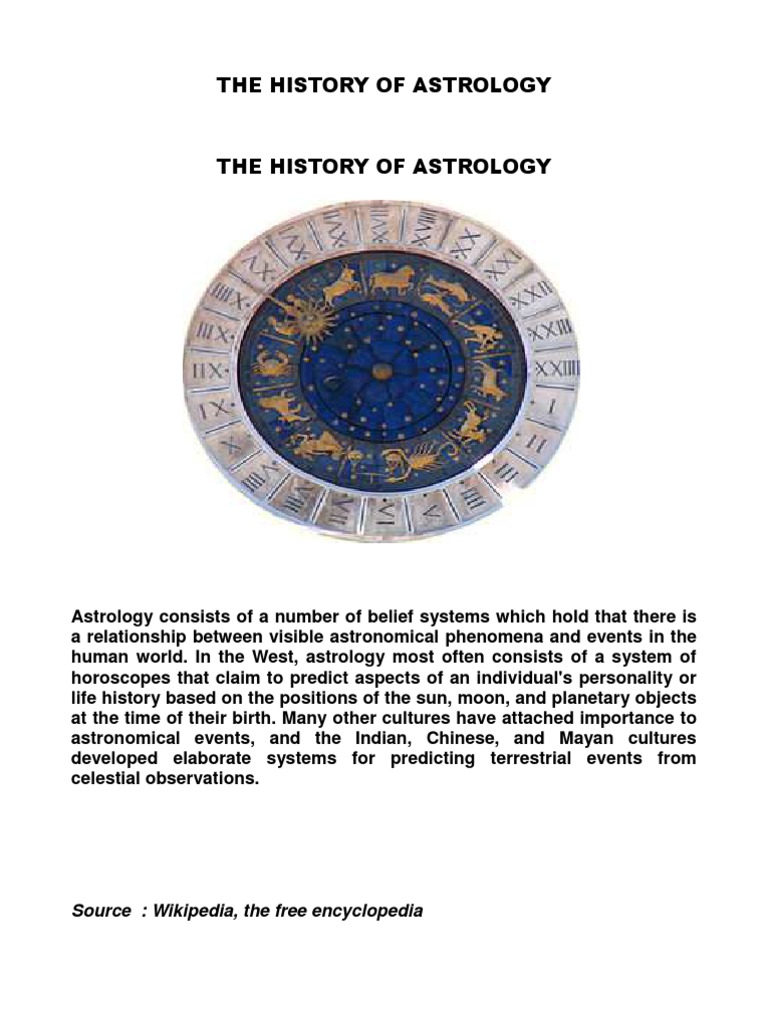 A Brief History of Astrology | PDF | Astrology | Divination