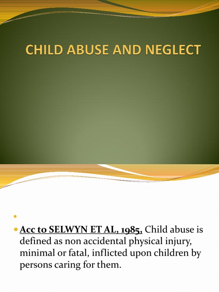 Child Abuse and Neglect | PDF | Child Neglect | Child Abuse