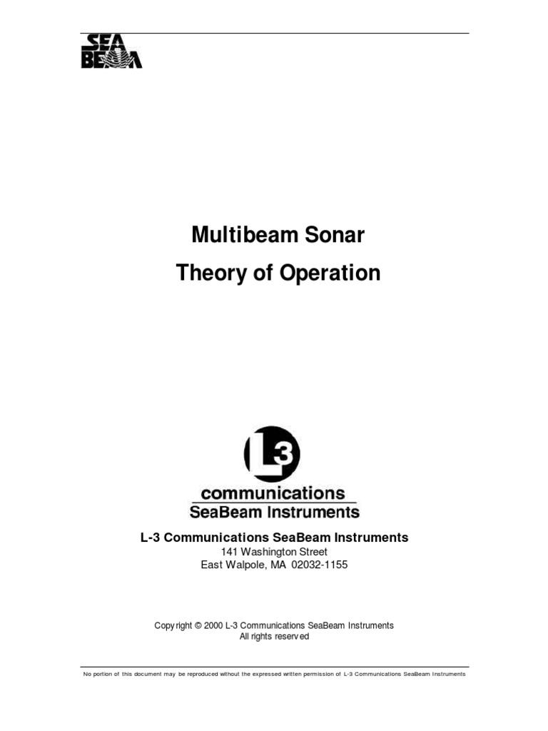 Sea Beam Multi Beam Theory Operation | PDF