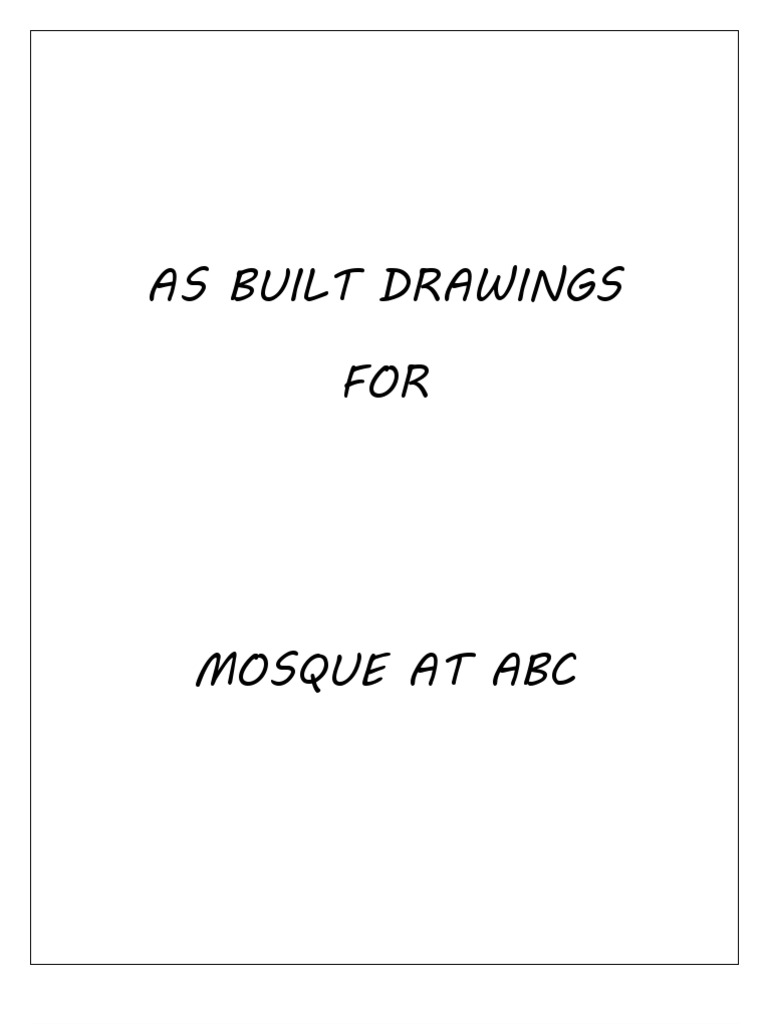 As Built Drawings FOR | PDF