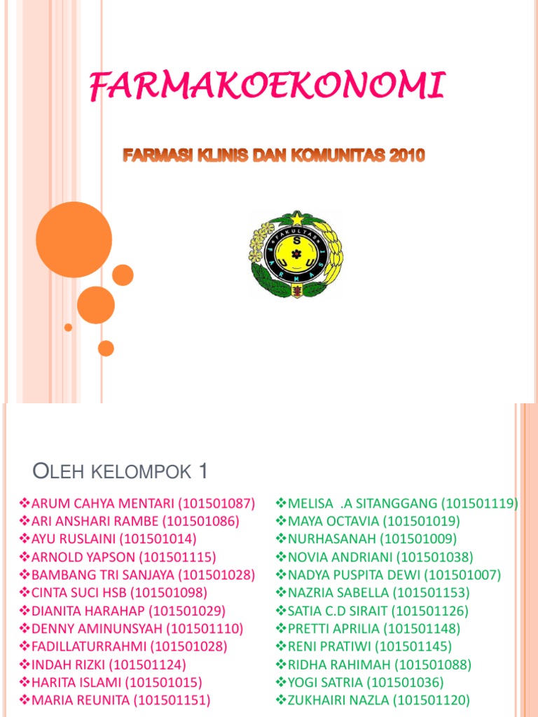 Farmakoekonomi 1 | PDF